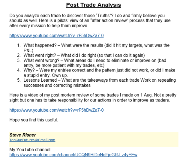 Post Trade Analysis - Hit & Run Candlesticks